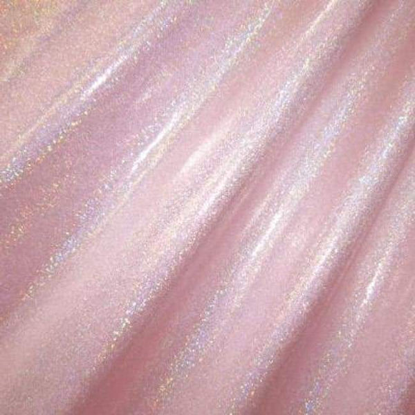 Holographic Mini Dot on Nylon Spandex Pink | FeelFabrics.com - FEEL FABRICS