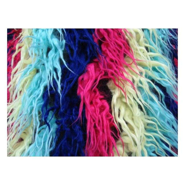 Long Hair Shag Fur Multi-Colored | FeelFabrics.com - FEEL FABRICS
